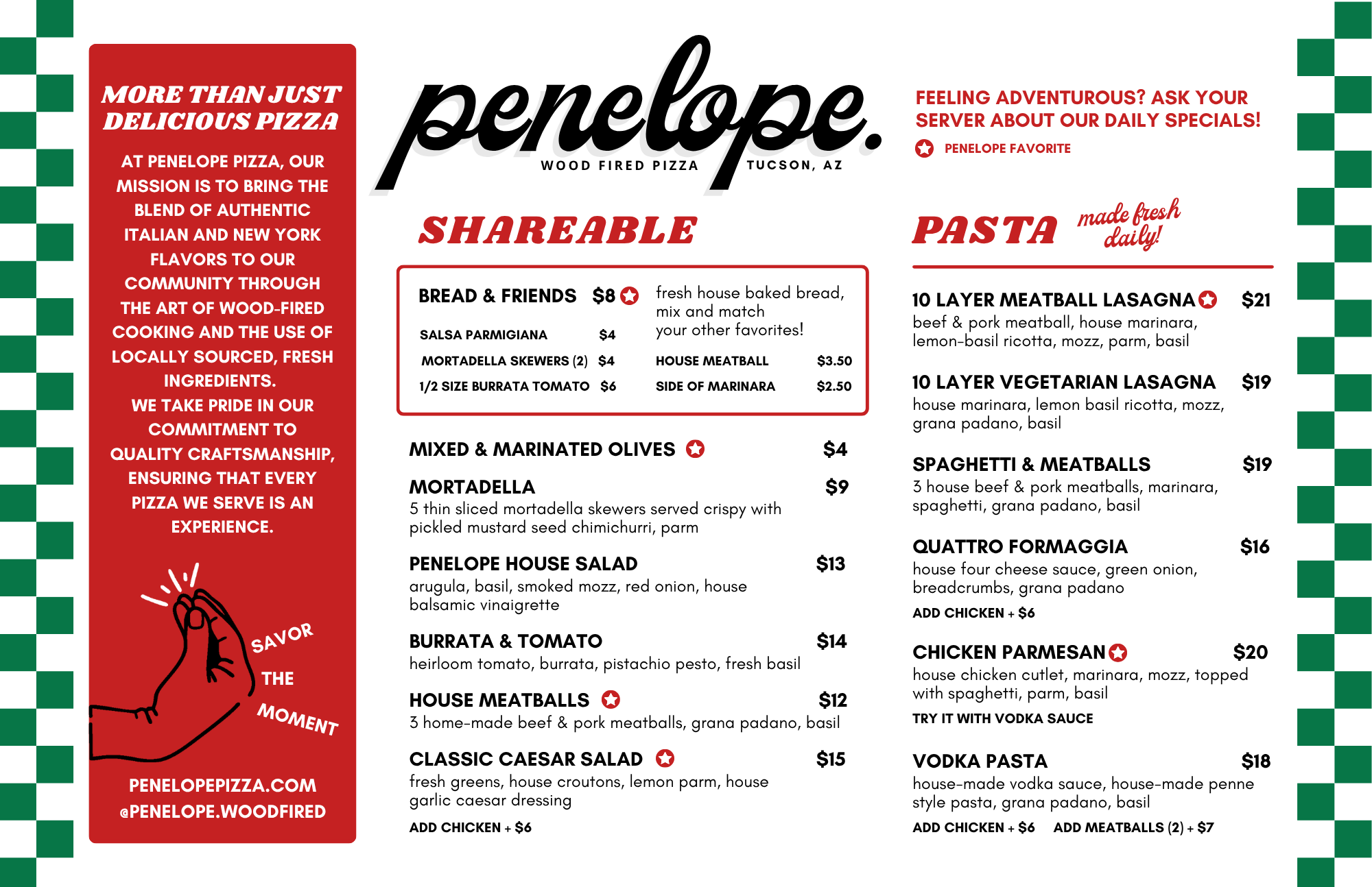 Locally sourced ingredients, made fresh daily