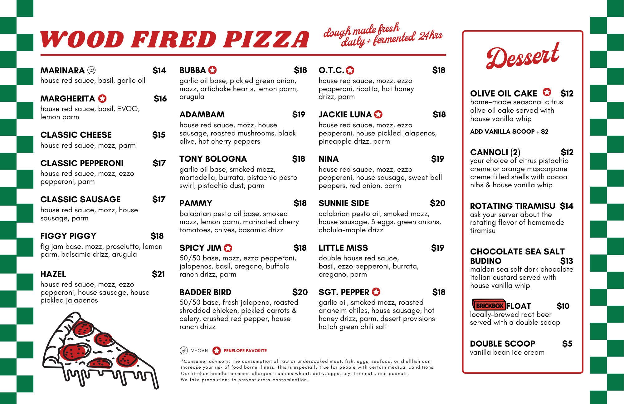 Locally sourced ingredients, made fresh daily